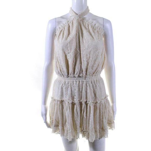 Misa Los Angeles | Dresses | Misa Womens Sleeveless Lace Halter Neck ...